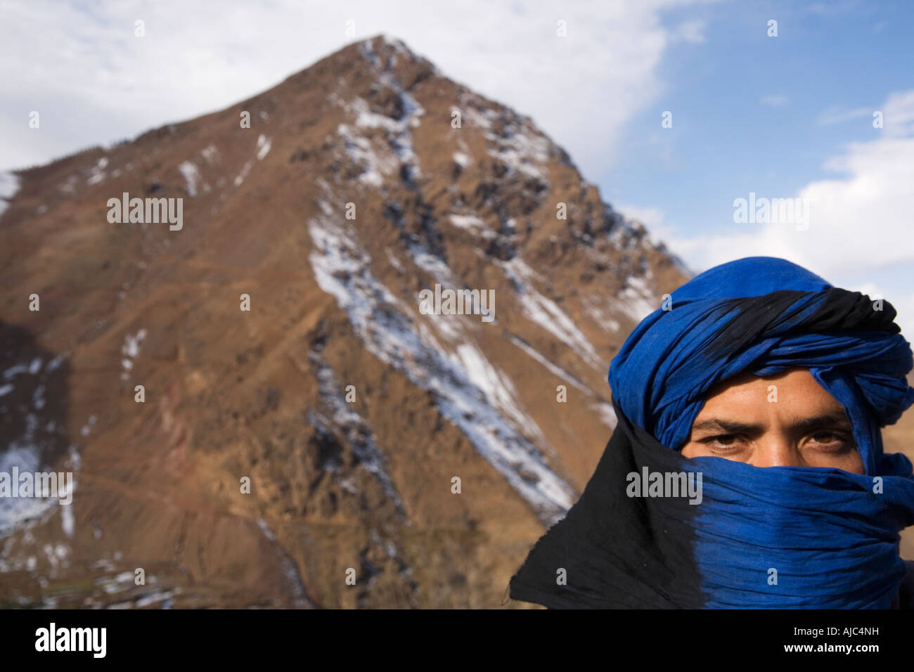 Berber Man With Mountain in the Distance Stock Photo - Alamy