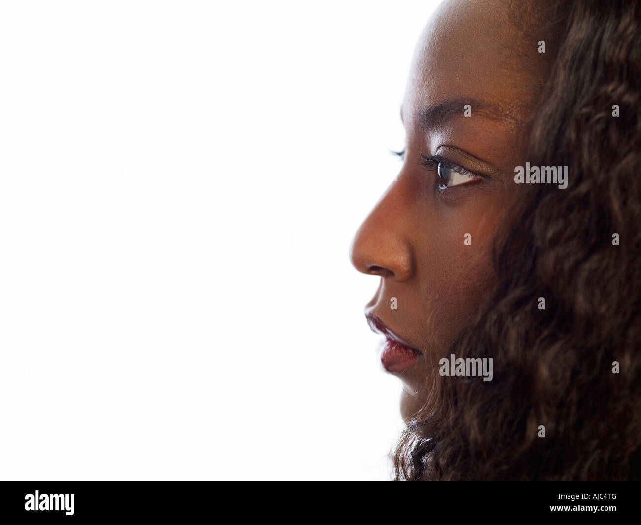 Profile of an African Woman Stock Photo - Alamy