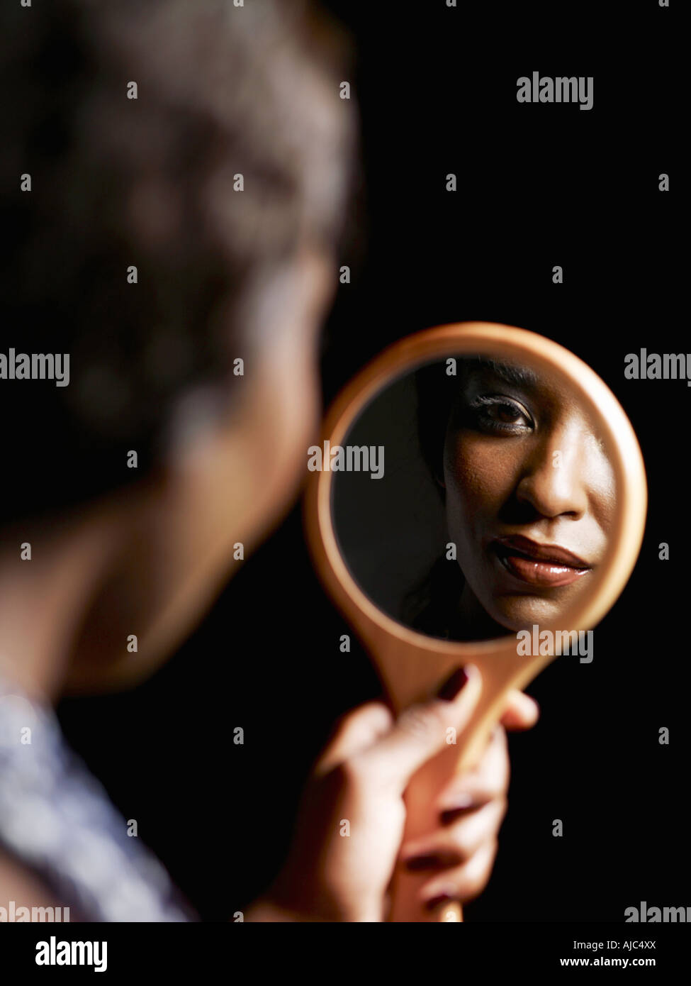 Rear view mirror eyes woman hi-res stock photography and images - Alamy