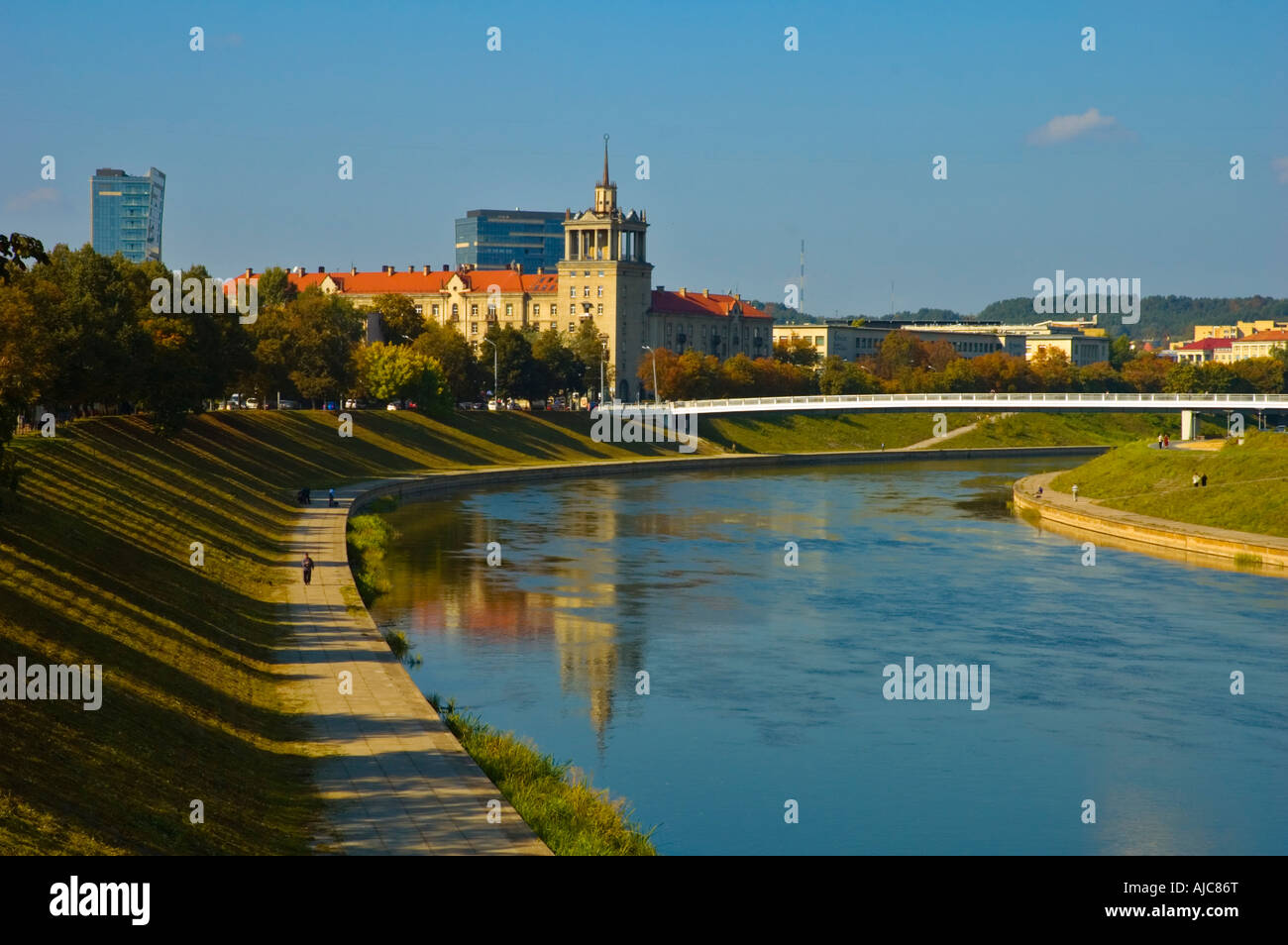 Banks of river Neris Vilnius Lithuania Stock Photo - Alamy