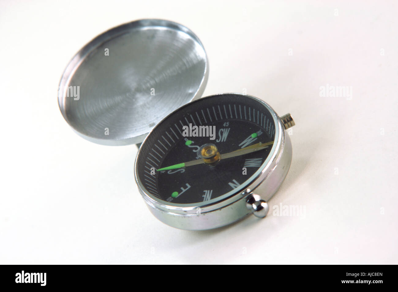 compass exploring navigation equipment in white background Stock Photo ...