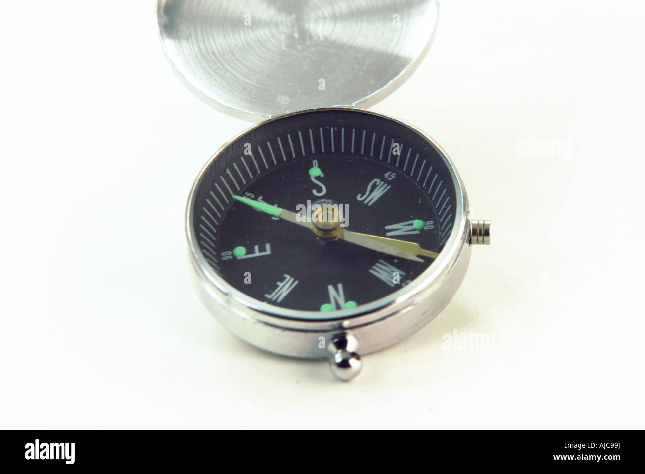 compass exploring navigation equipment in white background Stock Photo ...