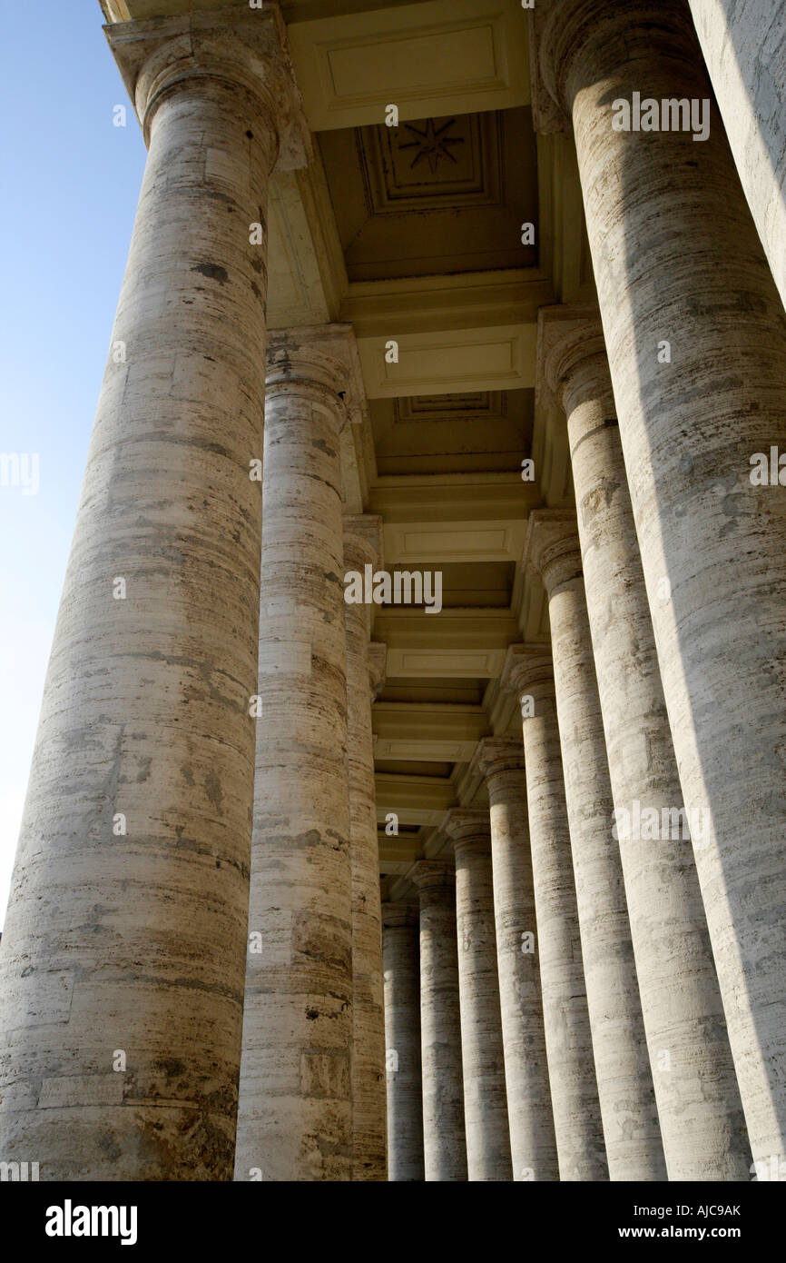 Detail Of Doric Columns In The Colonnade, Saint Peters Square, Rome ...