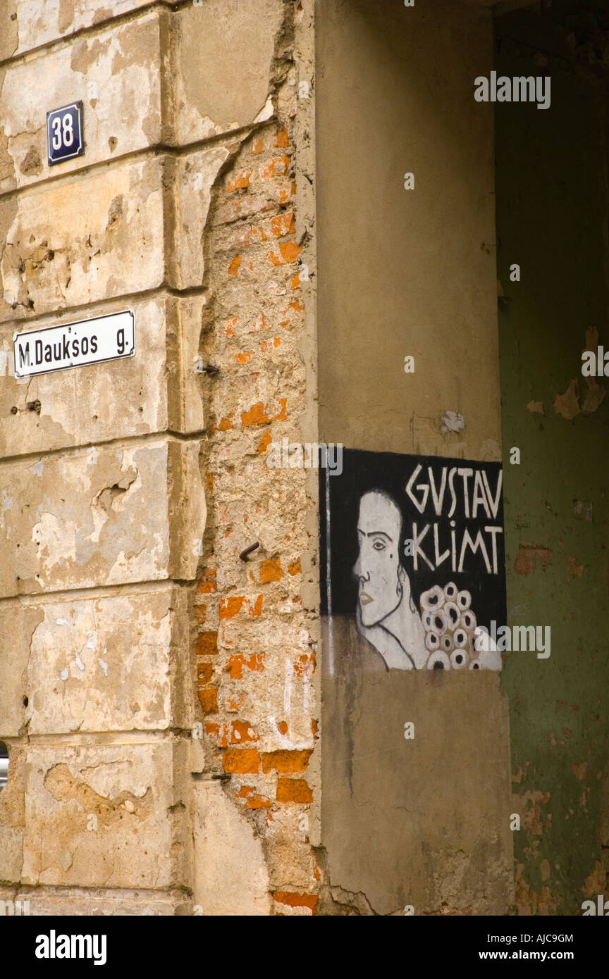 drawing gustav klimt central Kaunas Lithuania Stock Photo - Alamy