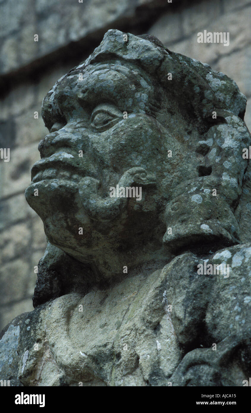 Stone carvings in the ancient Maya city of Copan Honduras The reviewing ...