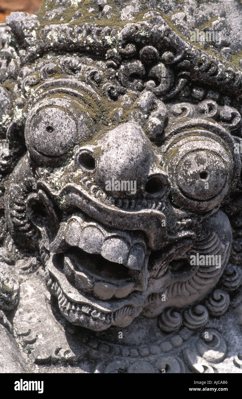 Rakasa mythical Hindu demon guardian with long teeth and large club at ...