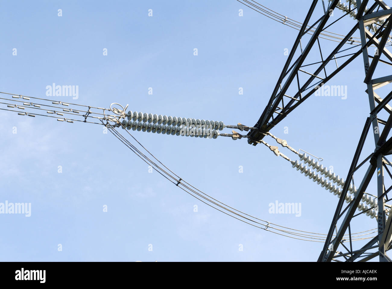 Pylon carrying power cables Stock Photo - Alamy