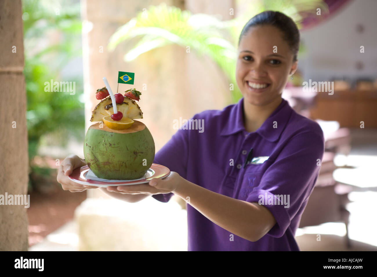 TROPICAL FRUIT COCKTAIL Stock Photo - Alamy