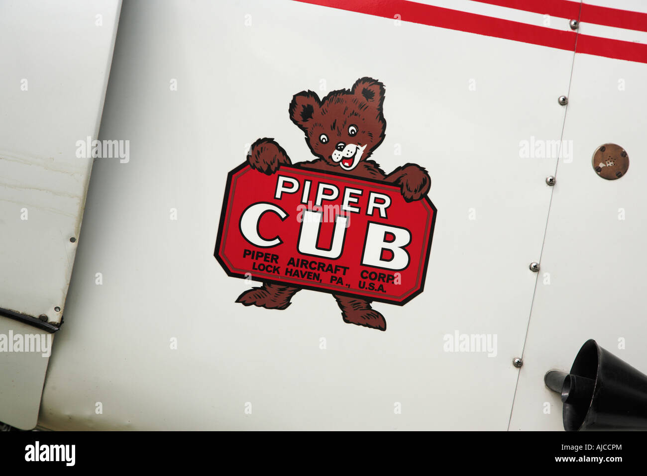 Artwork on Piper Cub registration D ETIM Hullavington May 2007 Stock ...