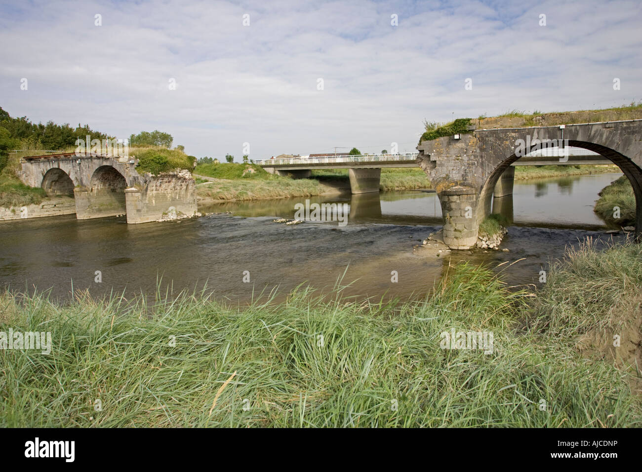 Pont de la Roque bombed bridge Coutances Normandy France Stock Photo ...