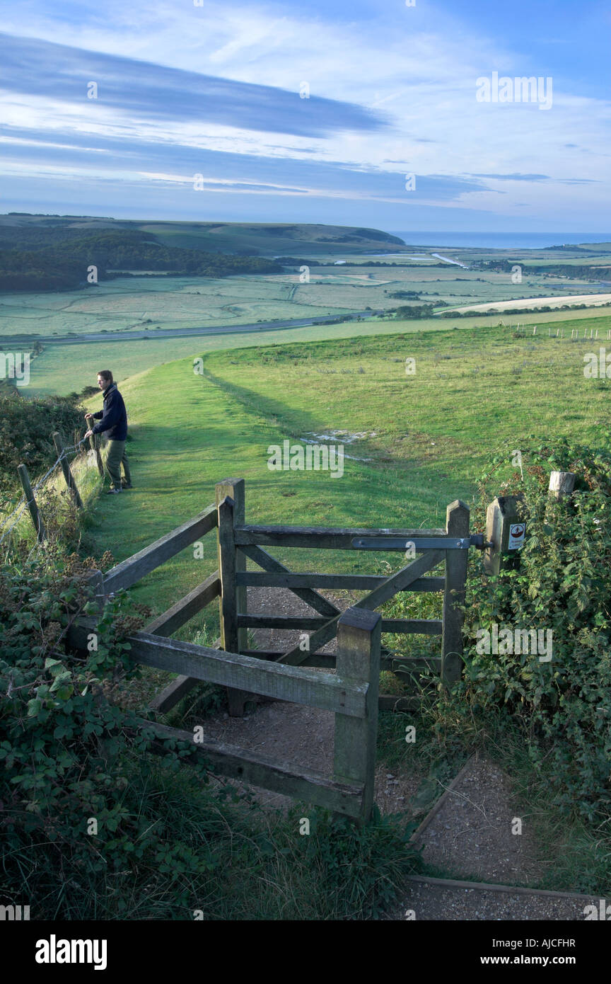Cuckmere valley walker hi-res stock photography and images - Alamy