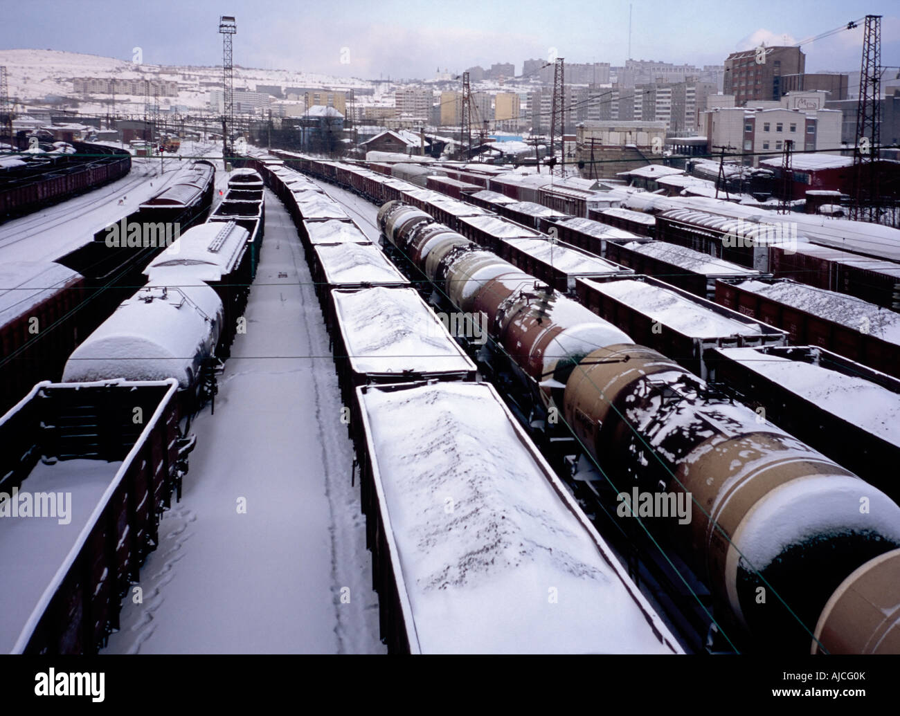 Freight train russia hi-res stock photography and images - Alamy