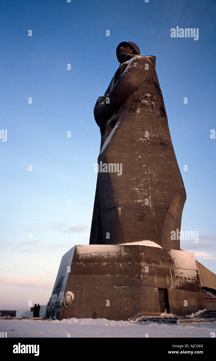 Concrete Soldier Monument “alyosha” Overlooking Murmansk Arctic Russia