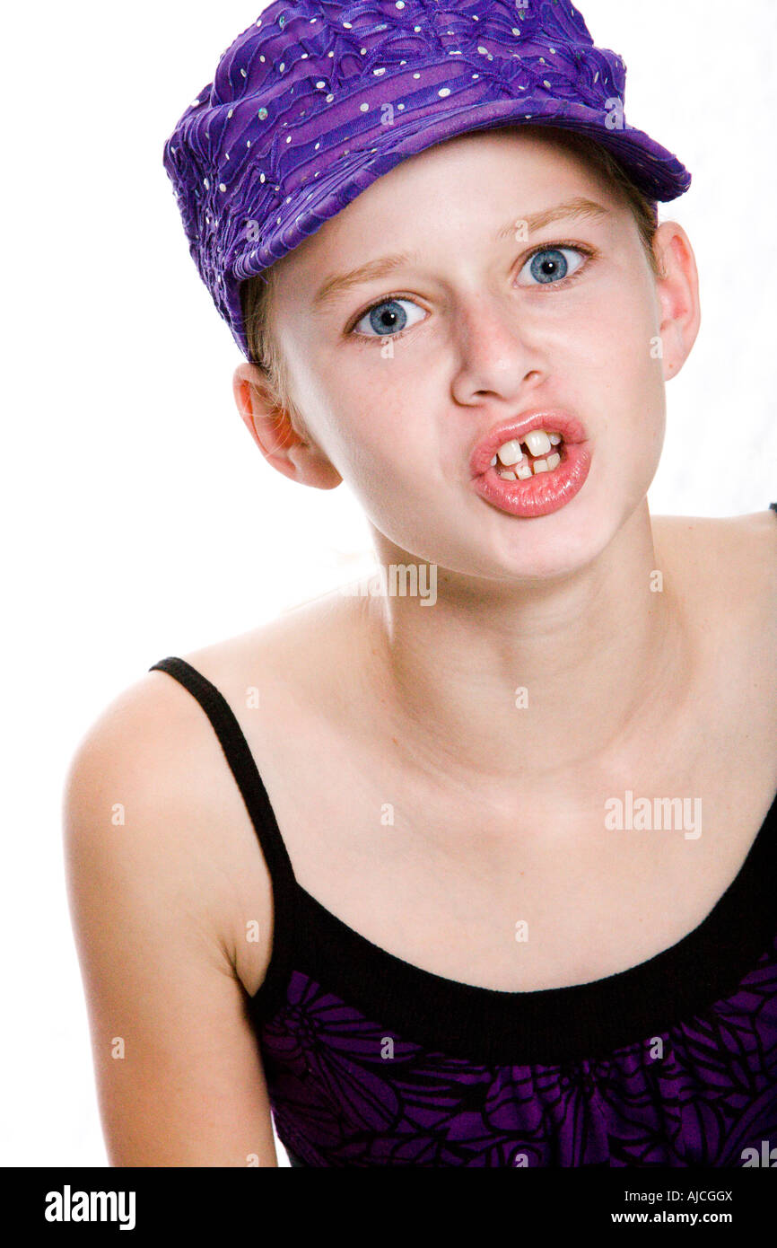 Eleven year old girl in the studio with white background Model Released ...