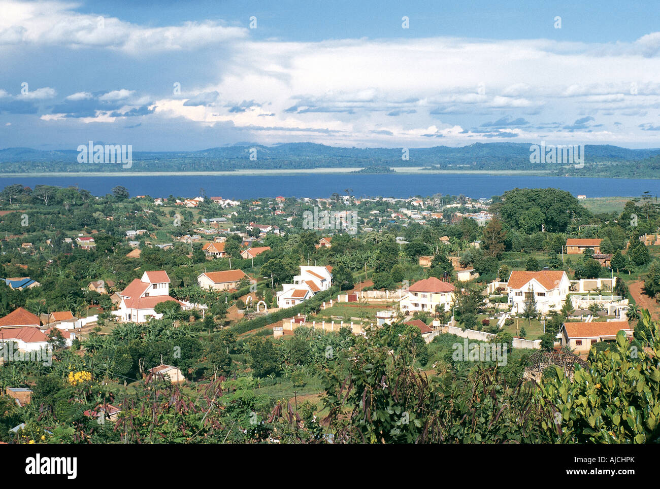 Good quality housing in a suburb of Kampala with Lake Victoria in ...