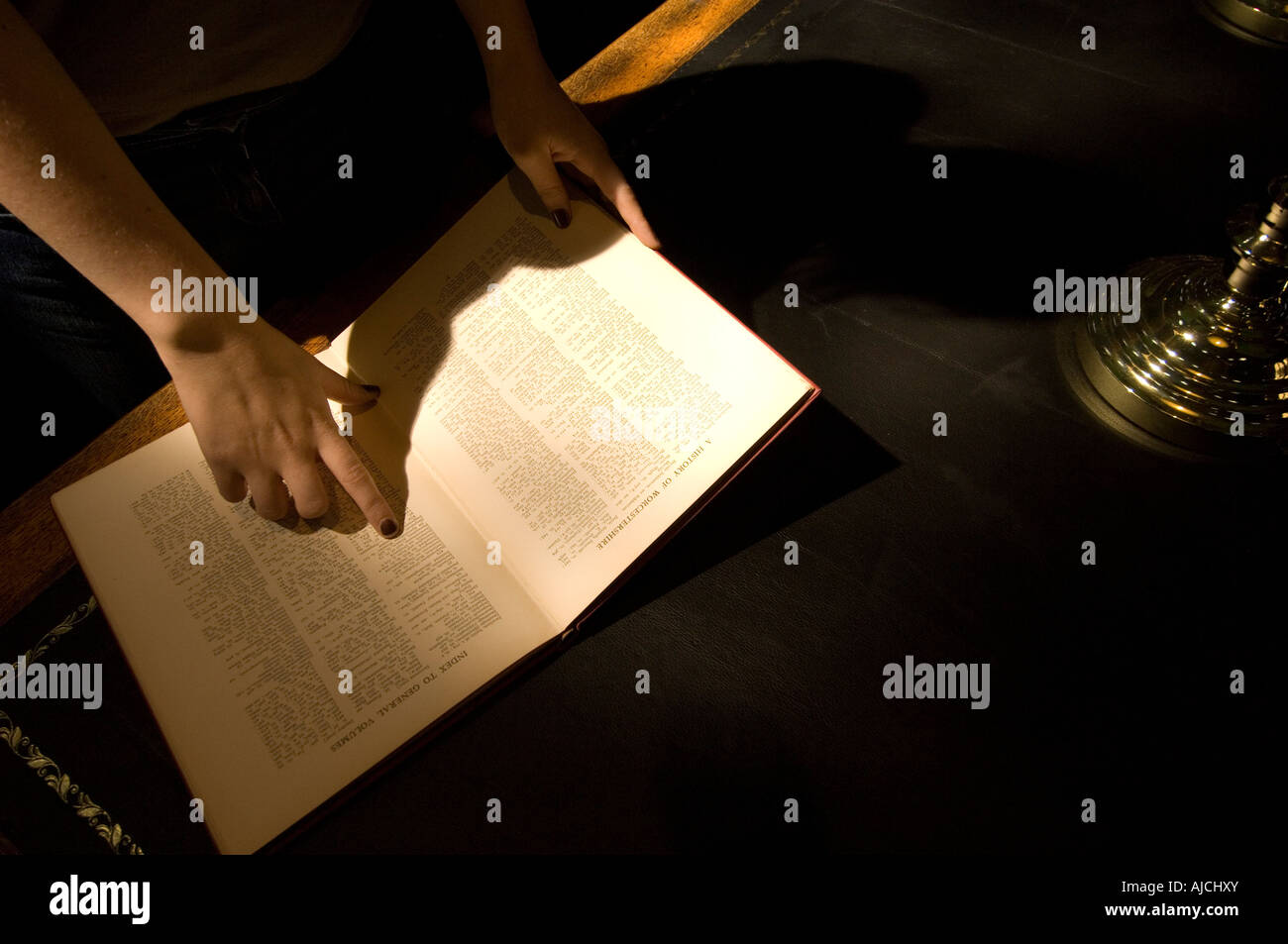 reference book at a University library Stock Photo - Alamy