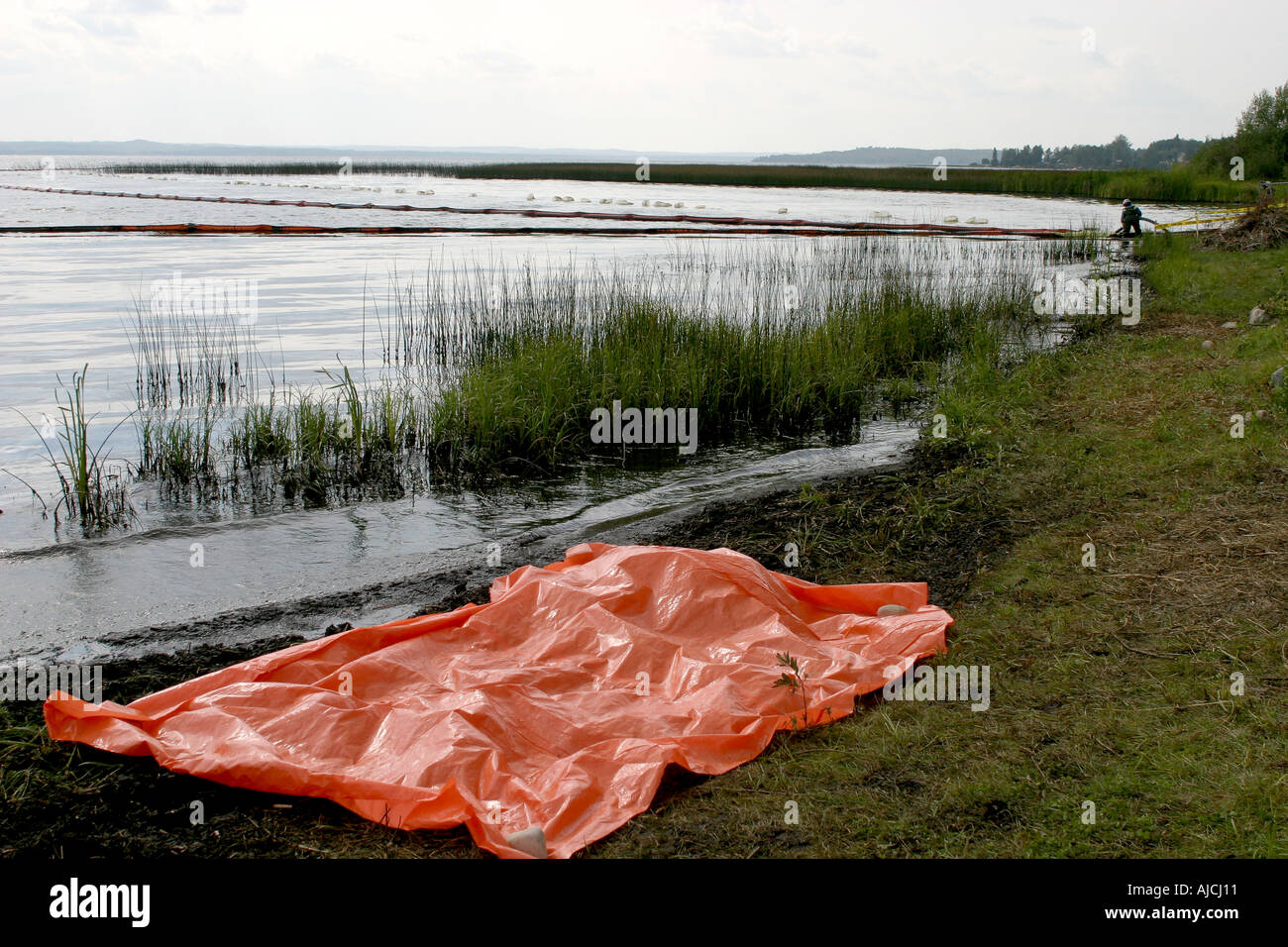 Oil spill - environmental disaster Stock Photo - Alamy