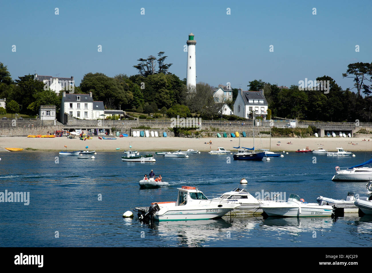 Odet river, Benodet ,Finistere, Brittany, France Bretagne,Phare de la ...