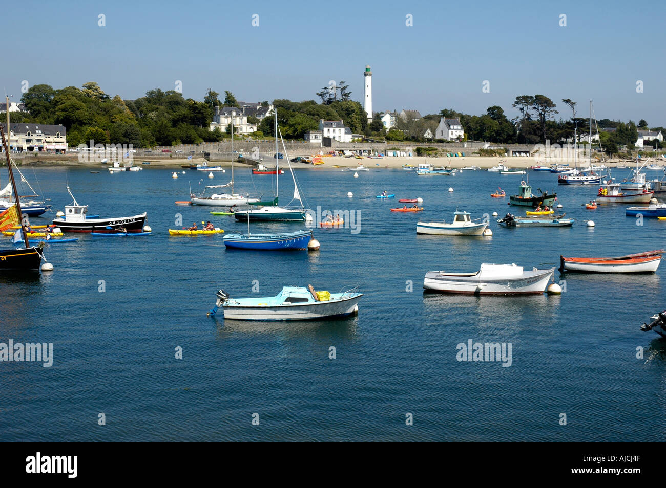Odet river, Benodet ,Finistere, Brittany, France Bretagne,Phare de la ...