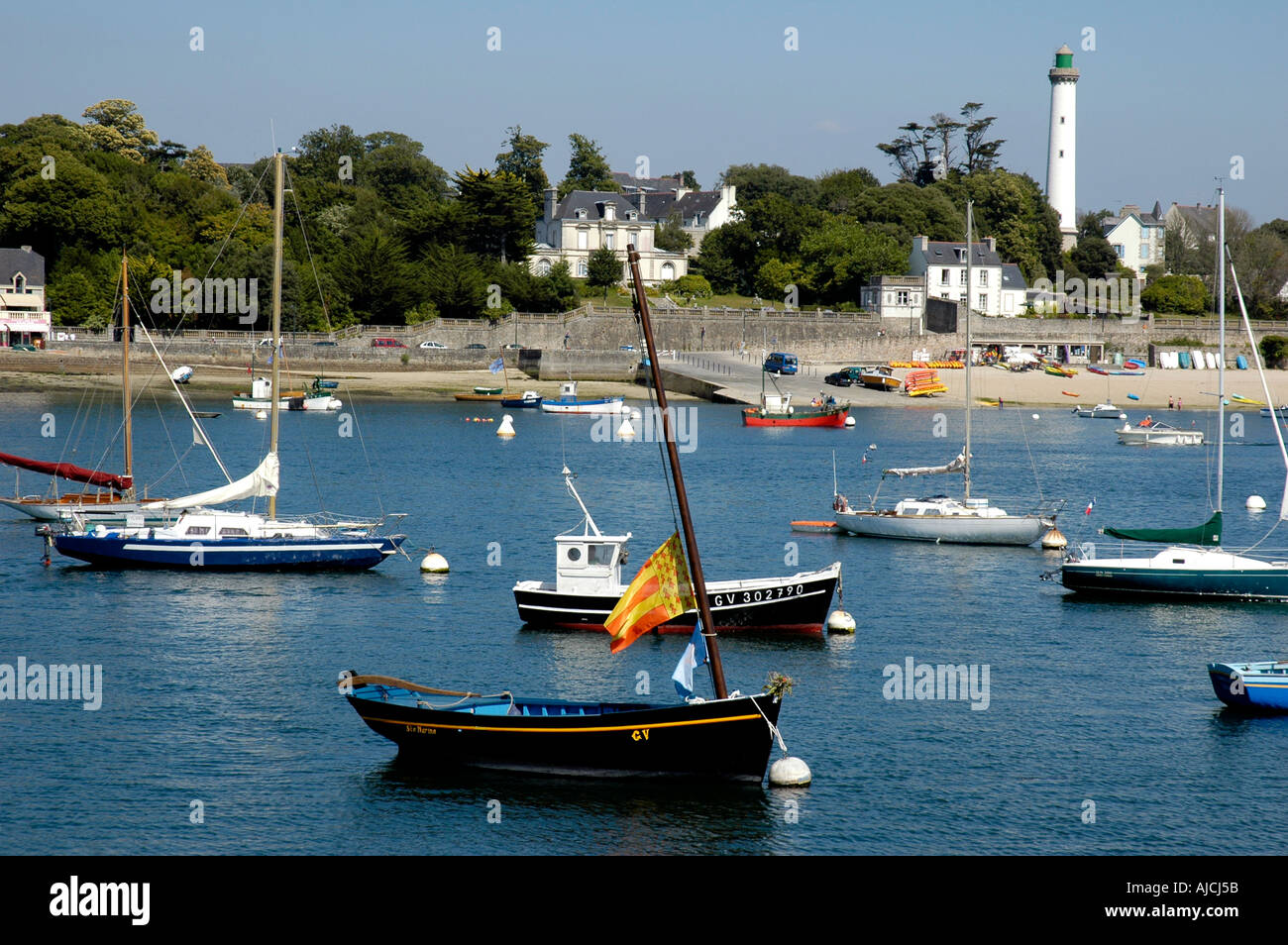 Odet river, Benodet ,Finistere, Brittany, France Bretagne,Phare de la ...