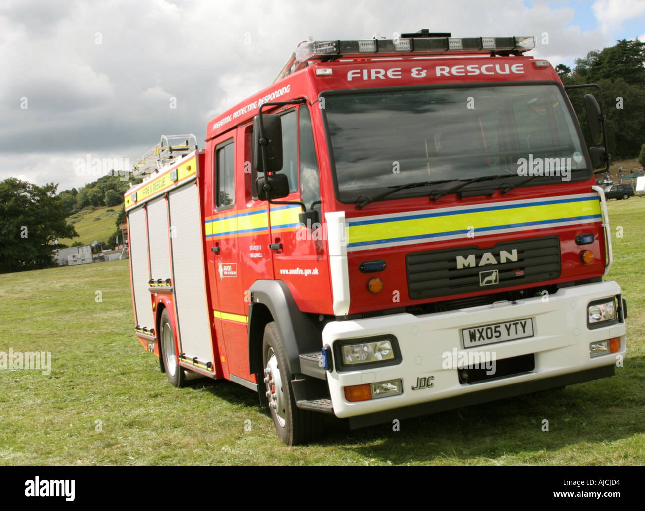 Fire engine at an event in England GB UK 2005 Stock Photo - Alamy