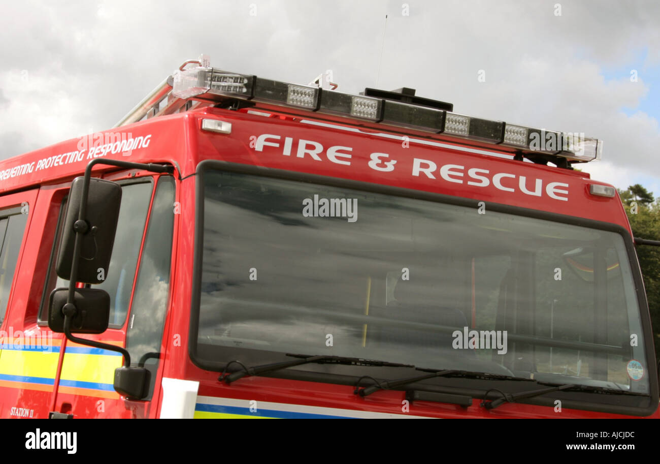 Fire engine at an event in England GB UK 2005 Stock Photo - Alamy