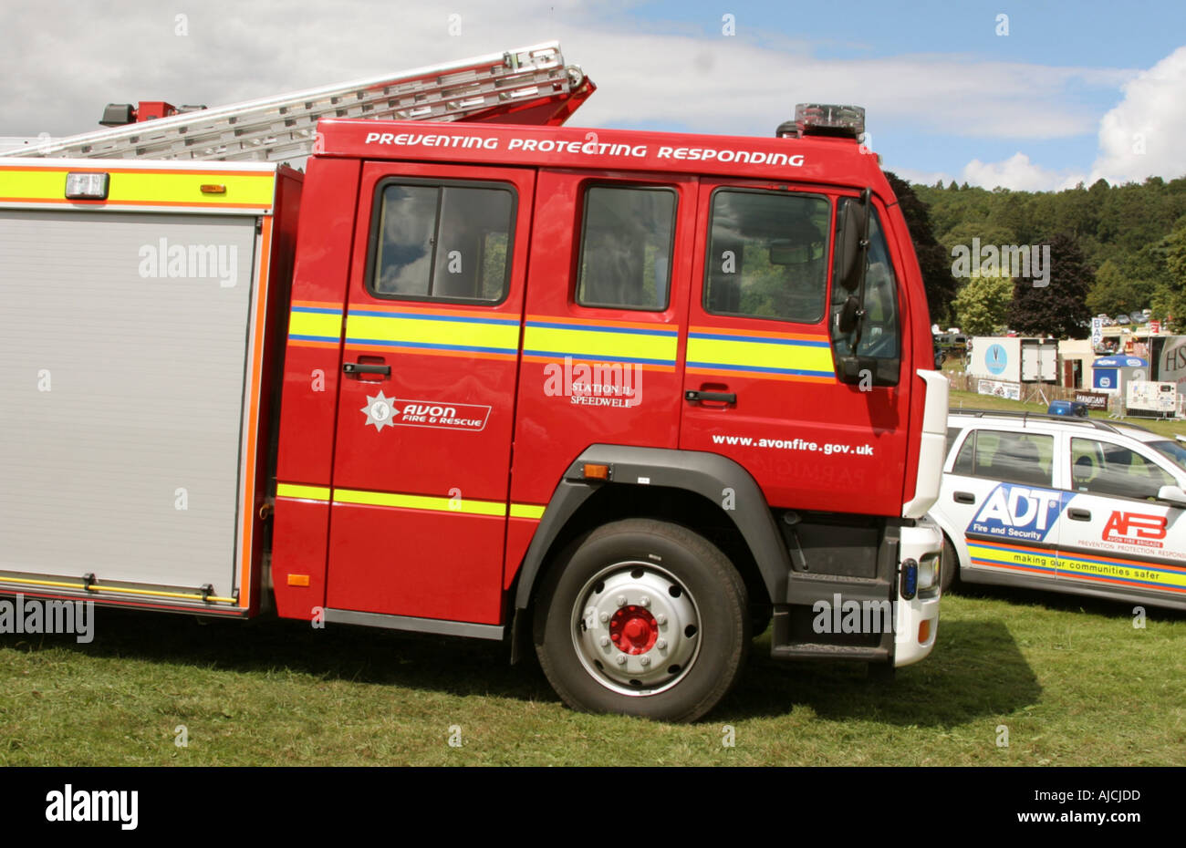 Fire engine at an event in England GB UK 2005 Stock Photo - Alamy