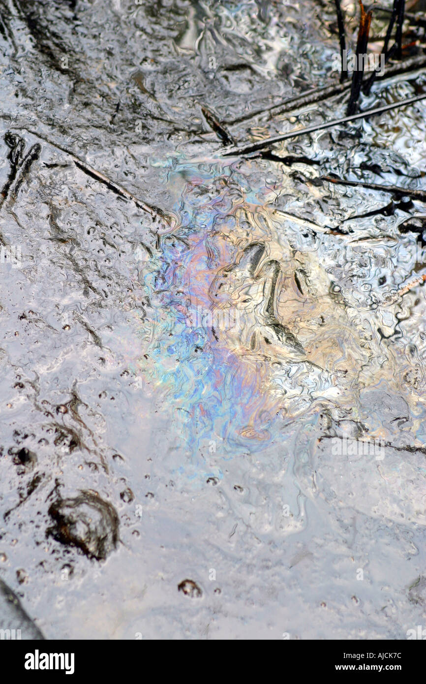 Oil spill - environmental disaster Stock Photo - Alamy