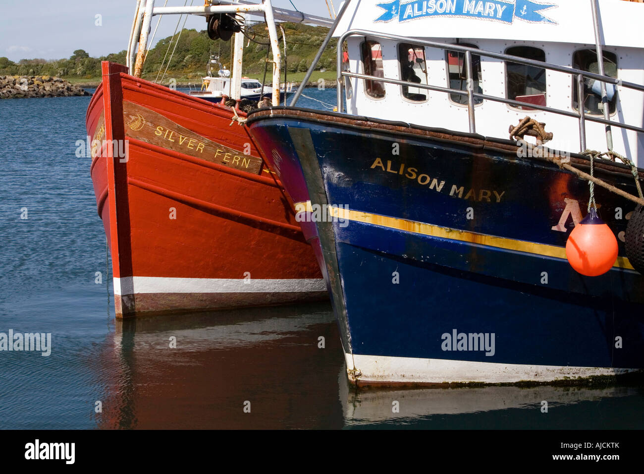 UK Northern Ireland County Down Ardglass fishing boats Alison Mary and ...