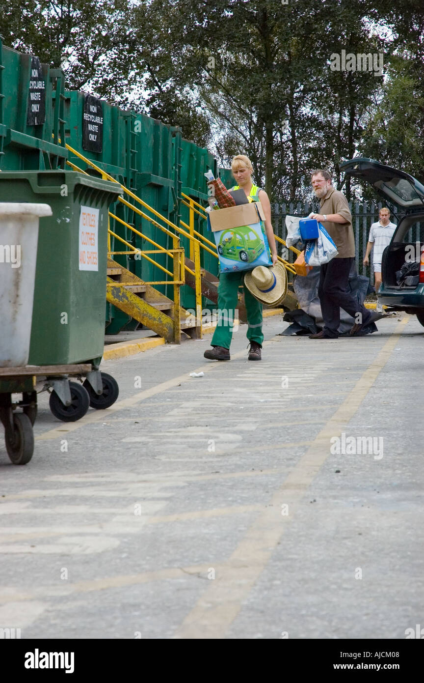 Civic Amenity Site at Skelmersdale Lancashire UK Stock Photo - Alamy