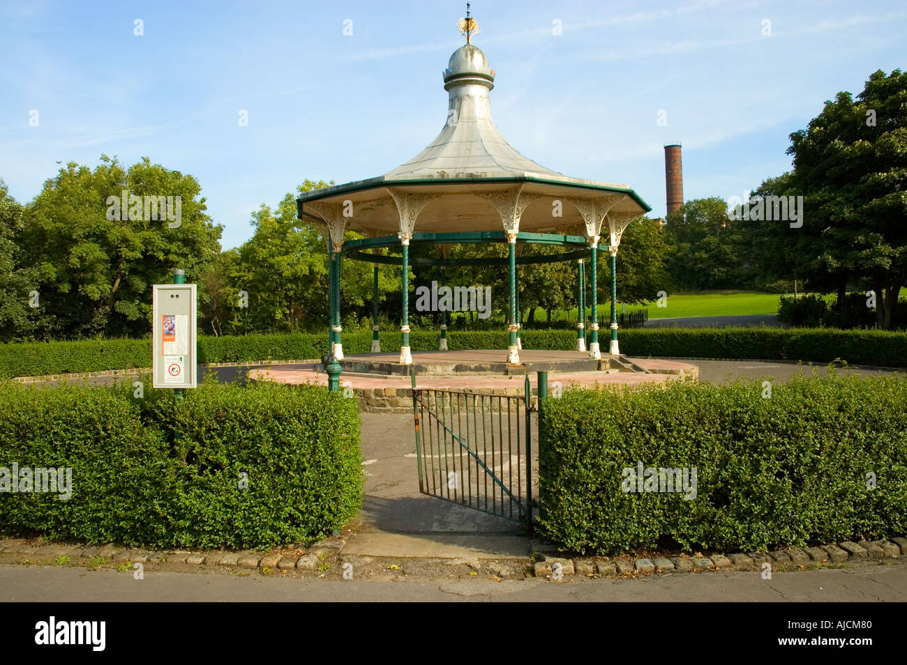 The bandstand at Mesnes Park Wigan Lancashire England UK Stock Photo ...