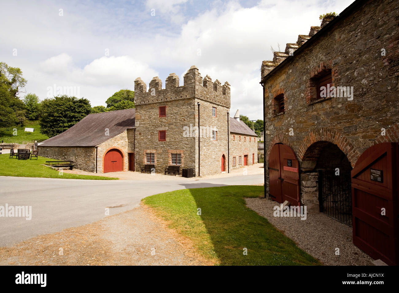 UK Northern Ireland County Down Strangford Castle Ward Estate farmyard ...