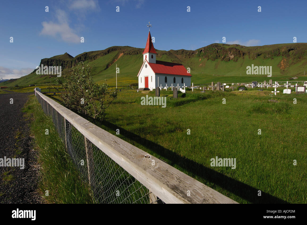 The little church at Reynir Reyniskirkja near Vik southern Iceland ...
