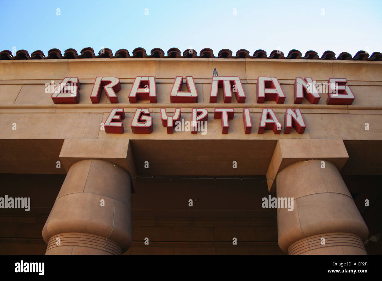 Entrance to Graumans Egyptian movie theater on Hollywood Boulevard Los ...