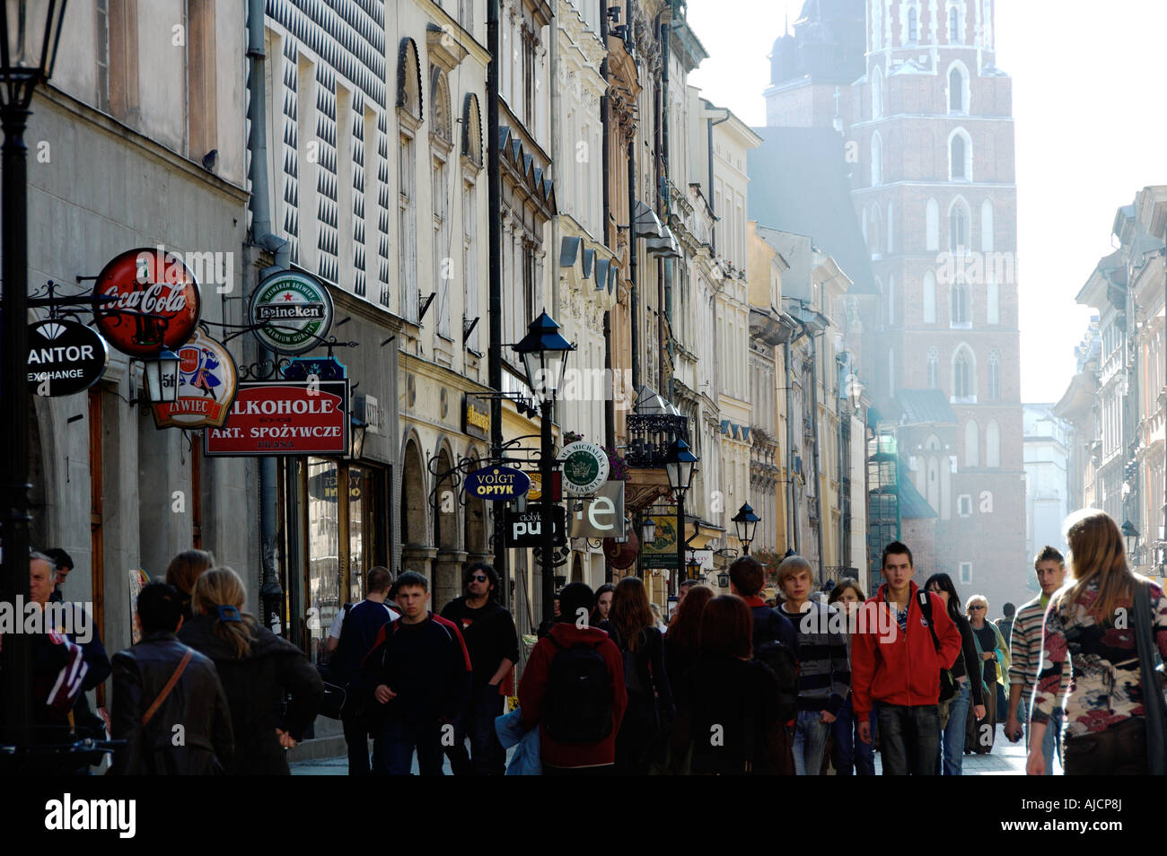 Florianska Street Old Quarter Krakow Stock Photo - Alamy