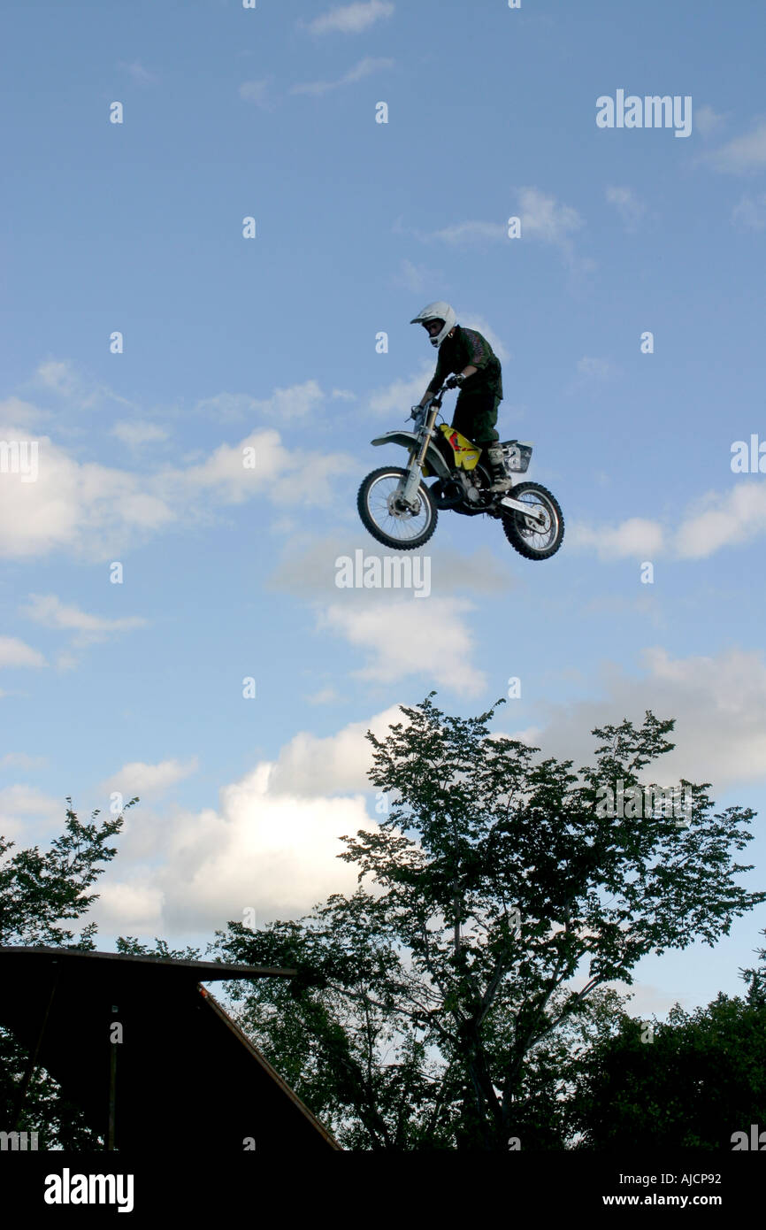 MOTOCROSS FREESTYLE JUMPING Stock Photo - Alamy