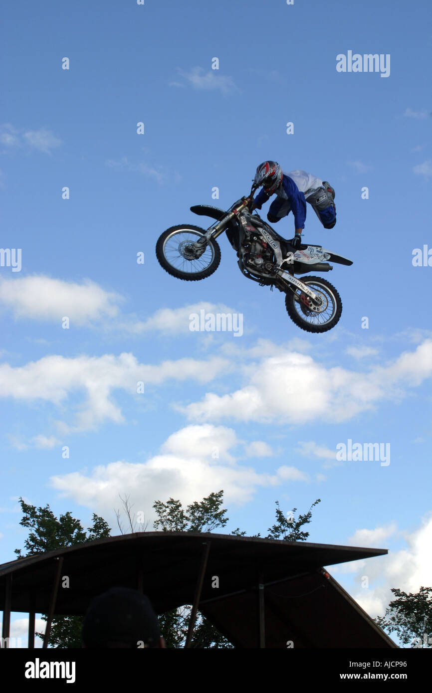 MOTOCROSS FREESTYLE JUMPING Stock Photo - Alamy