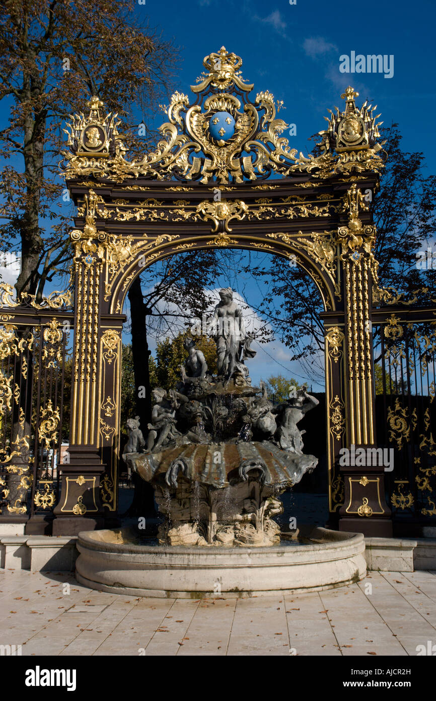 Gilded gate at Place Stanislas Nancy Lorraine France Stock Photo - Alamy