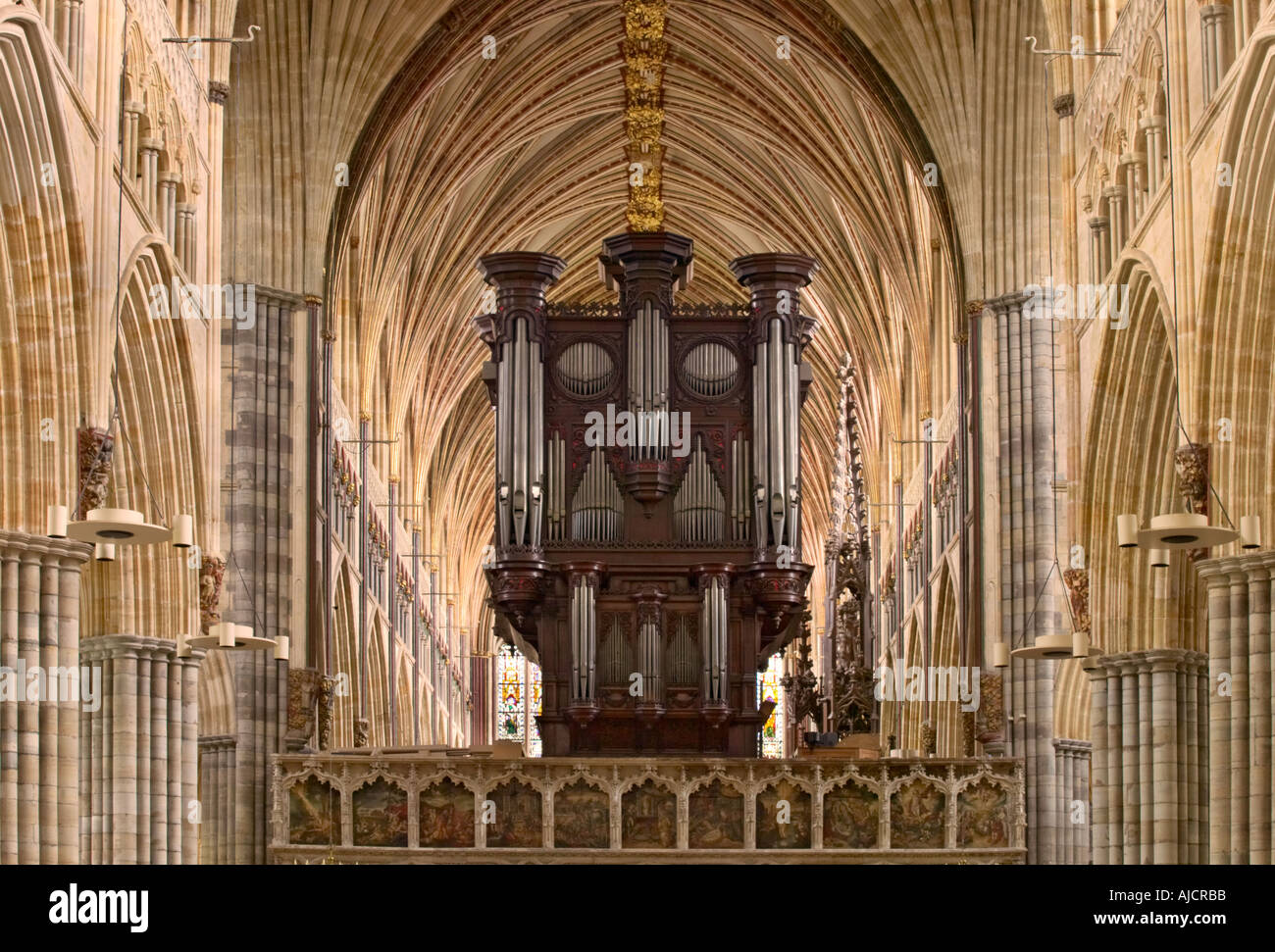 Exeter Cathedral interior, Devon, England, UK Stock Photo - Alamy