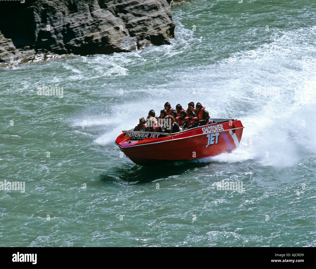 Shotover Jet Boat New Zealand Stock Photo - Alamy