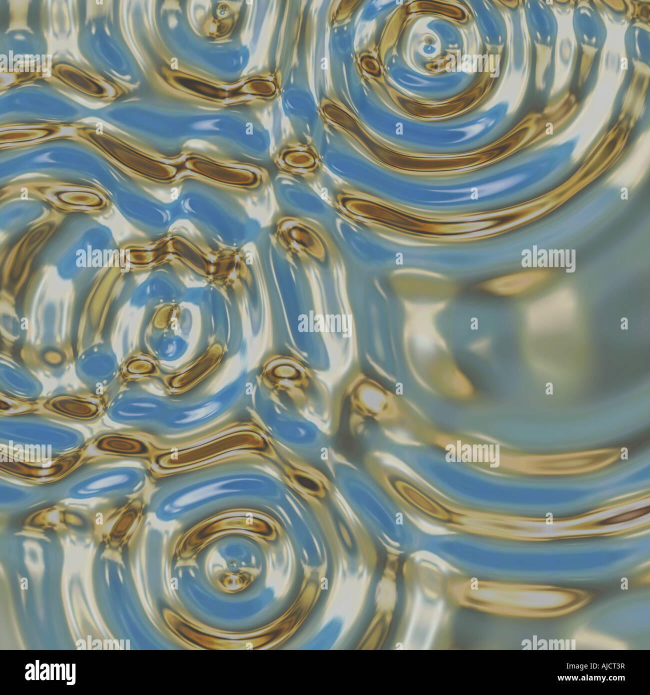 a very large rendered illustration of ripples in molten silver or ...