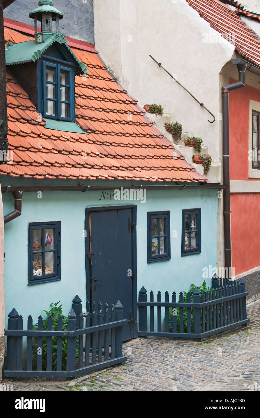 Cobblestone street and colorful 16th century cottages of artisans known ...