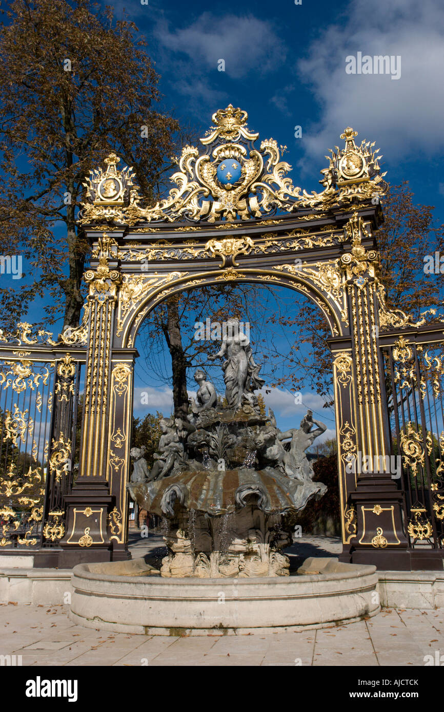 Gilded gate at Place Stanislas Nancy Lorraine France Stock Photo - Alamy