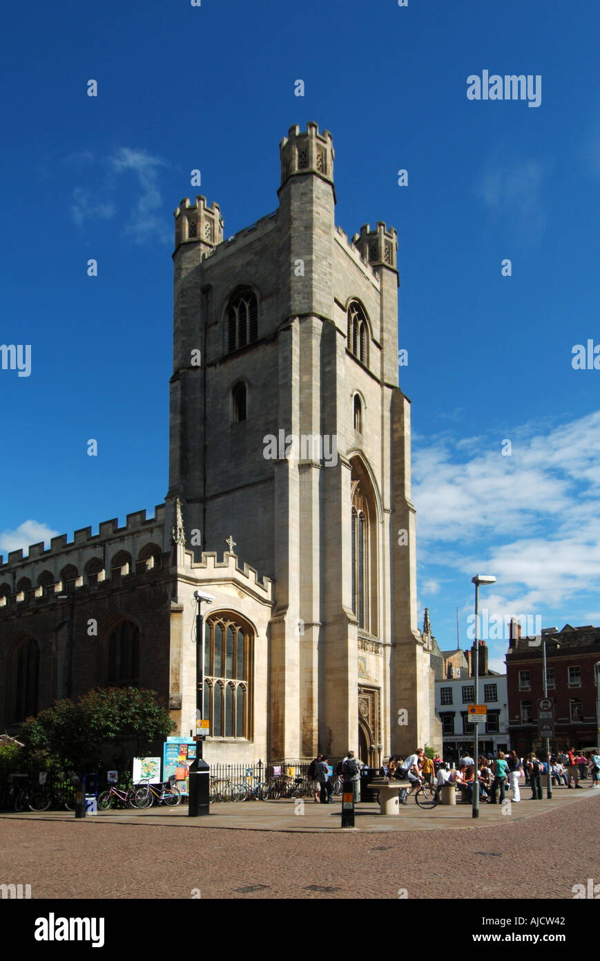Cambridge Great St Marys the university church tower Stock Photo - Alamy