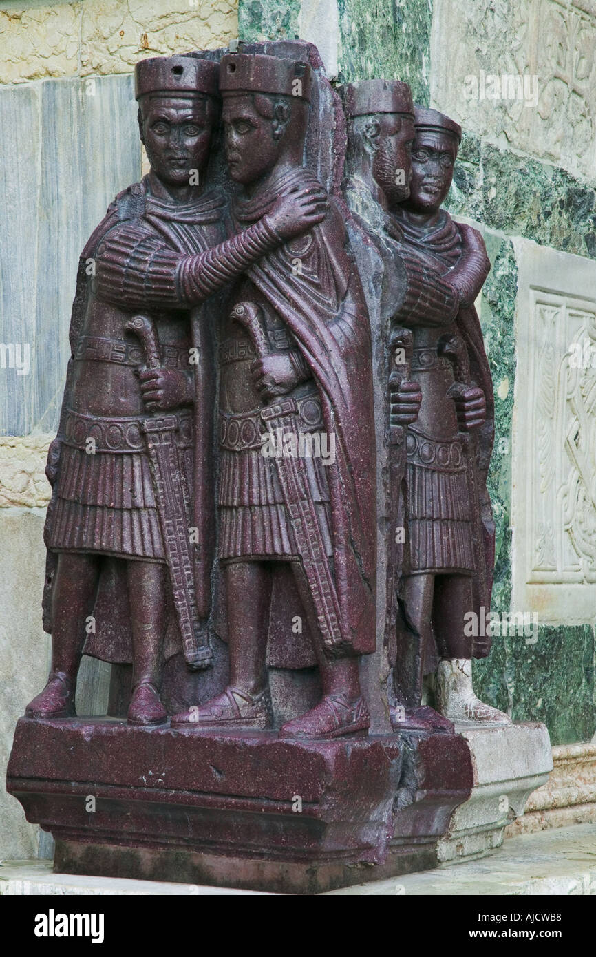 The Tetrarchs located on the corner stone of the Basilica San Marco ...