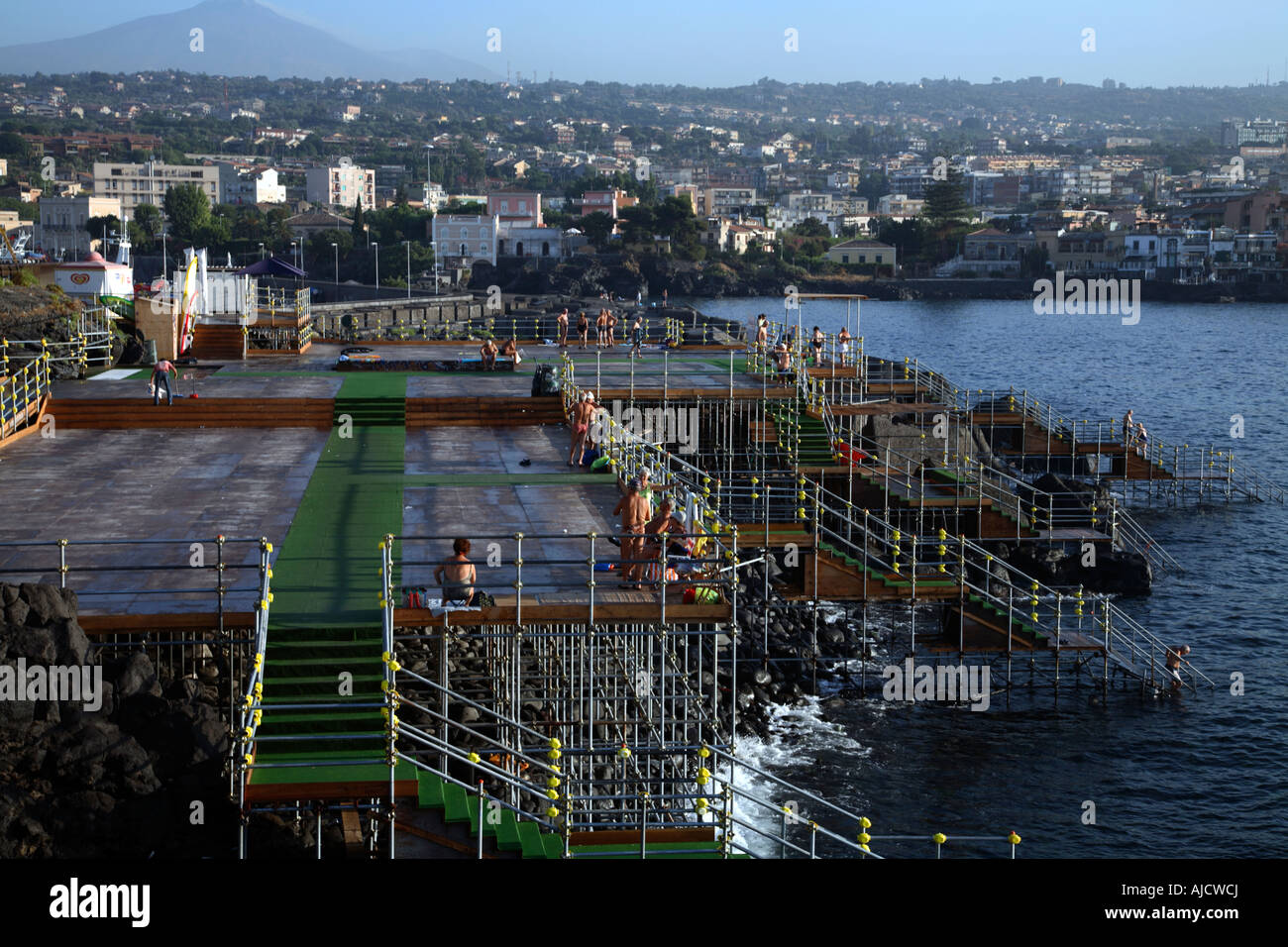 Swimming Lido Catania Sicily Italy Stock Photo - Alamy