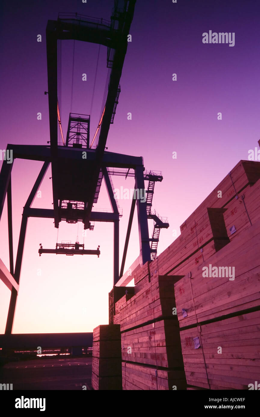 Container crane used to load freighters Stock Photo - Alamy