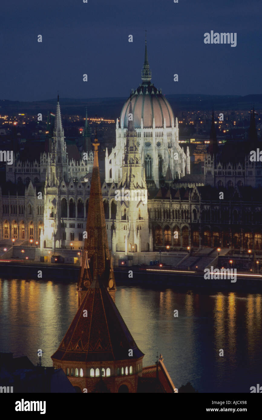 Parliament government landmark architecture night illuminated vertical ...