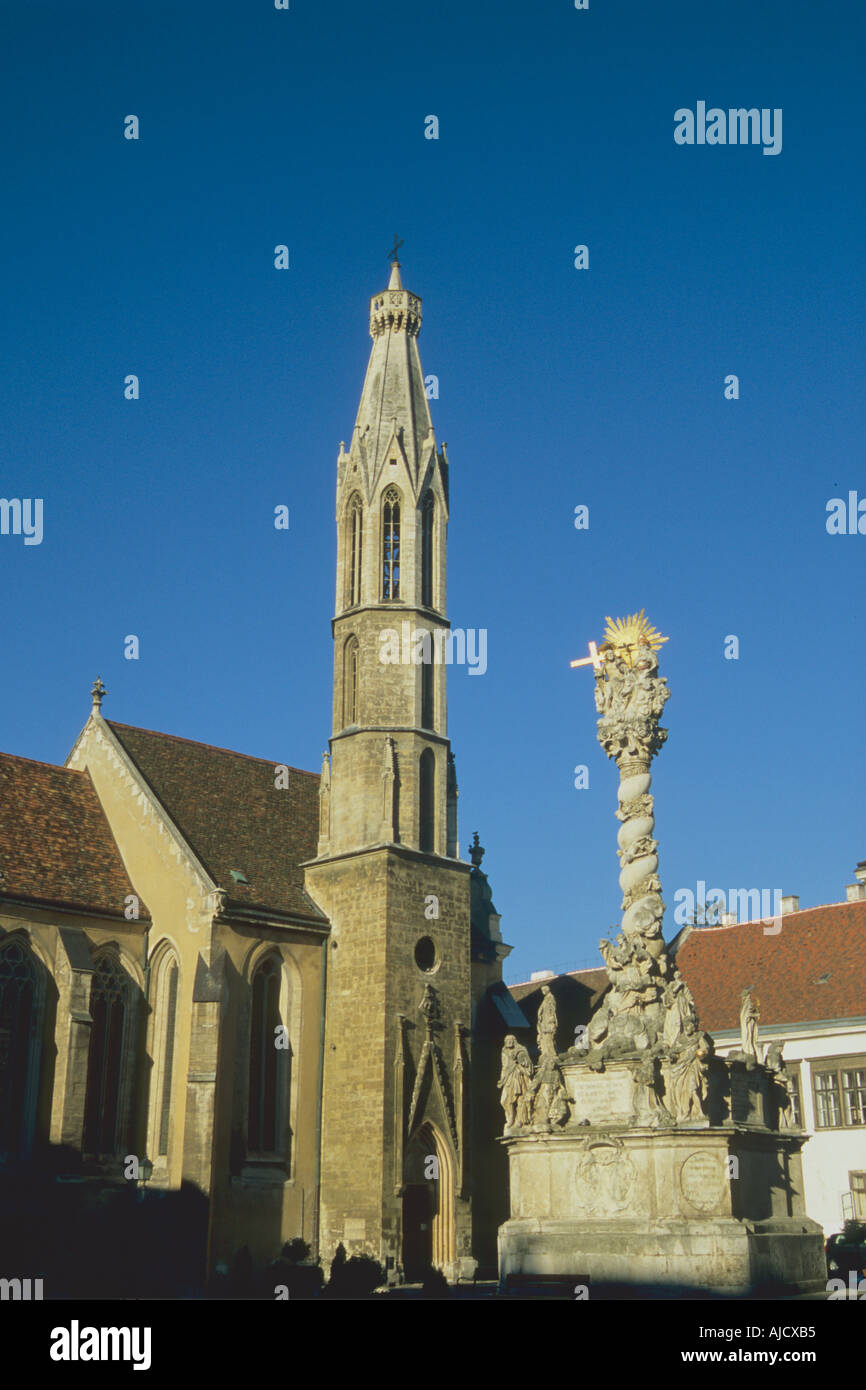 Hungary Sopron Goat Church Trinity Column Stock Photo - Alamy