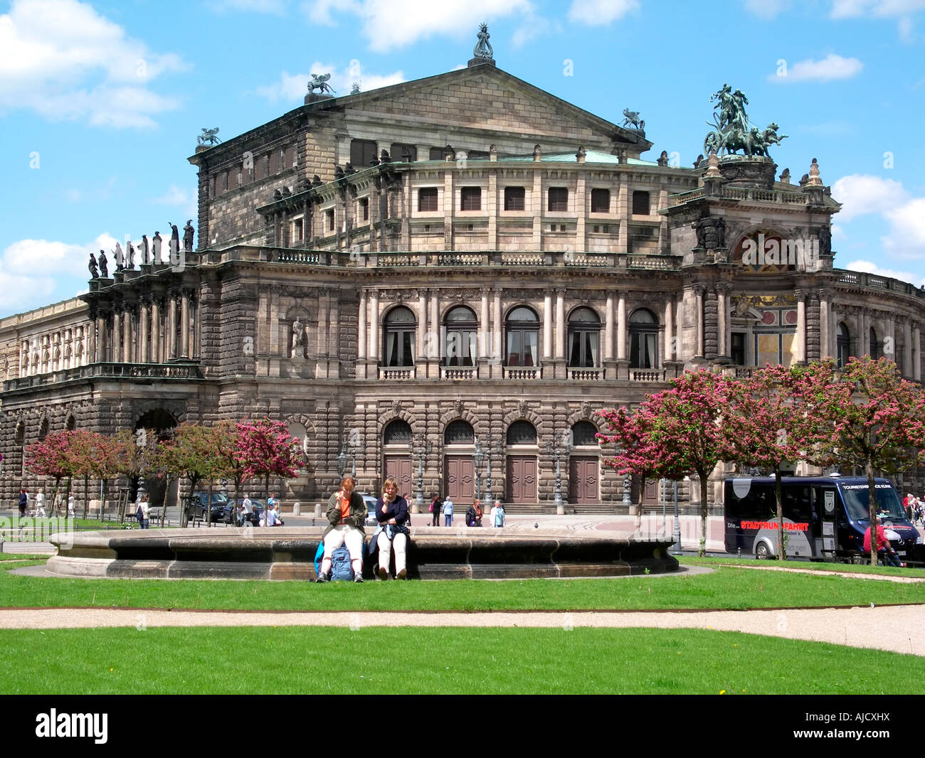 Dresden Theater square Stock Photo - Alamy
